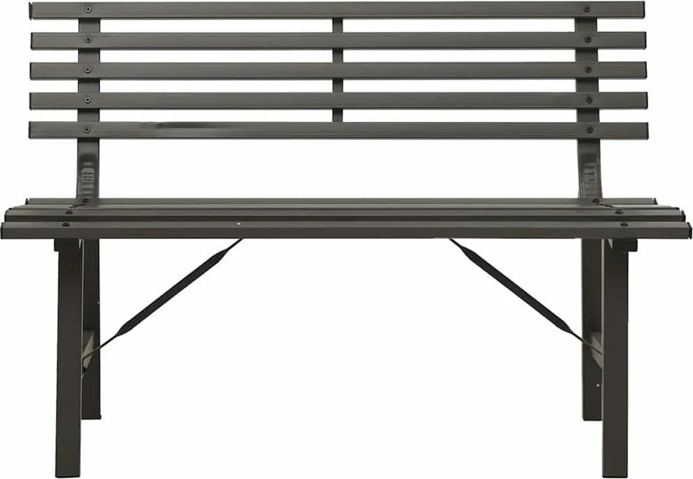 Zahradní lavička 110 cm ocel černá 317135