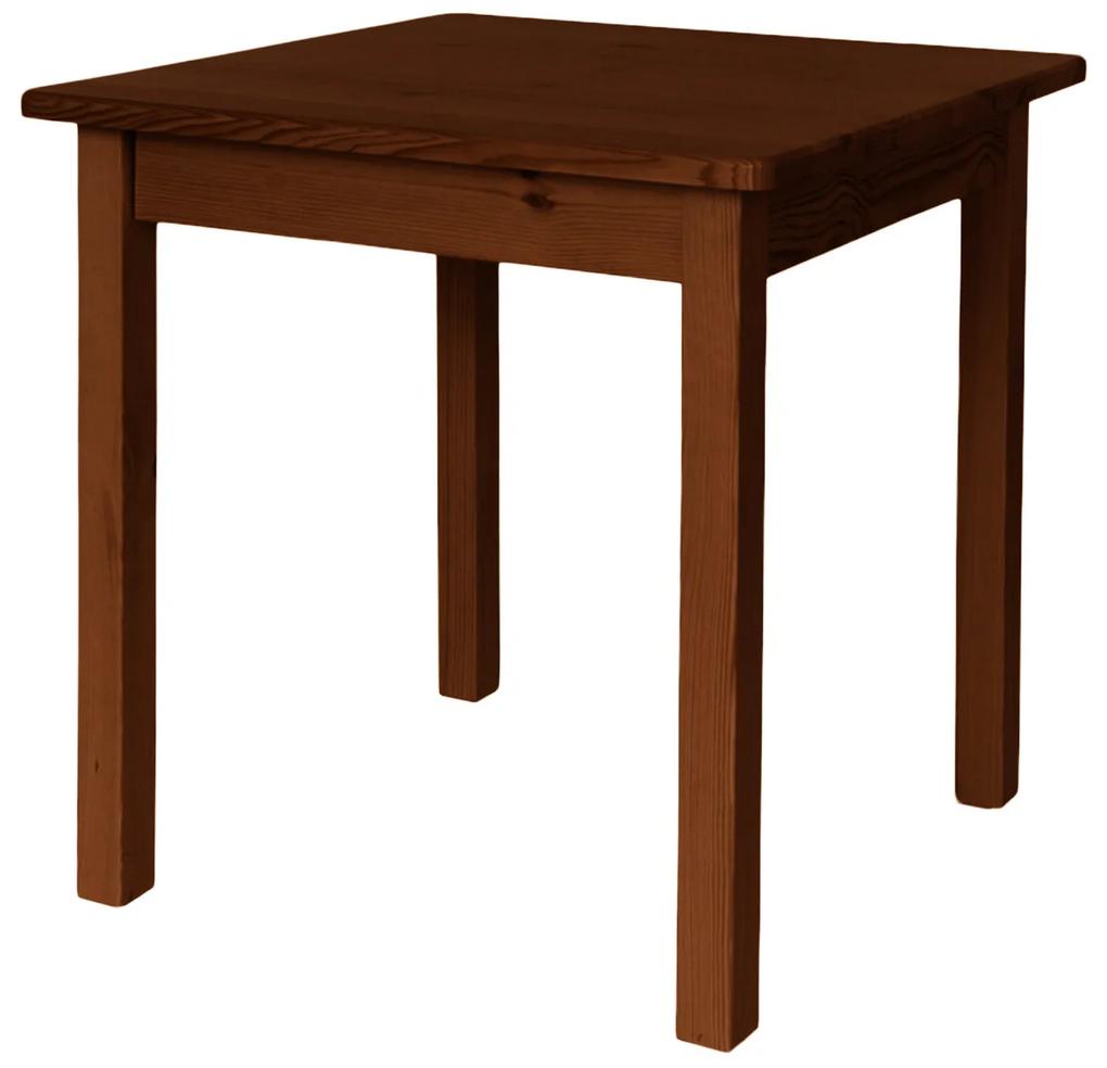 Dede Stůl z masivu borovice 70x70 cm ořech