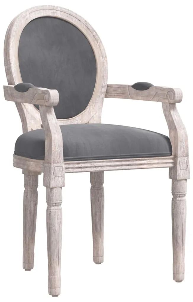 344484 vidaXL Jídelní židle tmavě šedá 54 x 56 x 96,5 cm samet