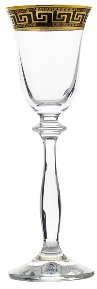 BOHEMIA ANGELA VERSO GOLD SKLENICE NA DESTILÁTY 60 ML SADA 6 KS