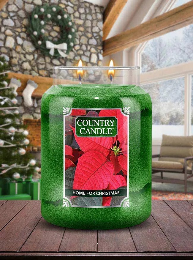Country Candle – vonná svíčka Home for Christmas (Vánoce doma), 680 g