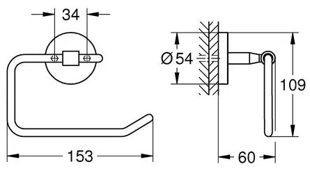 Grohe Start Cosmpolitan Držák toaletního papíru, chrom 41165000