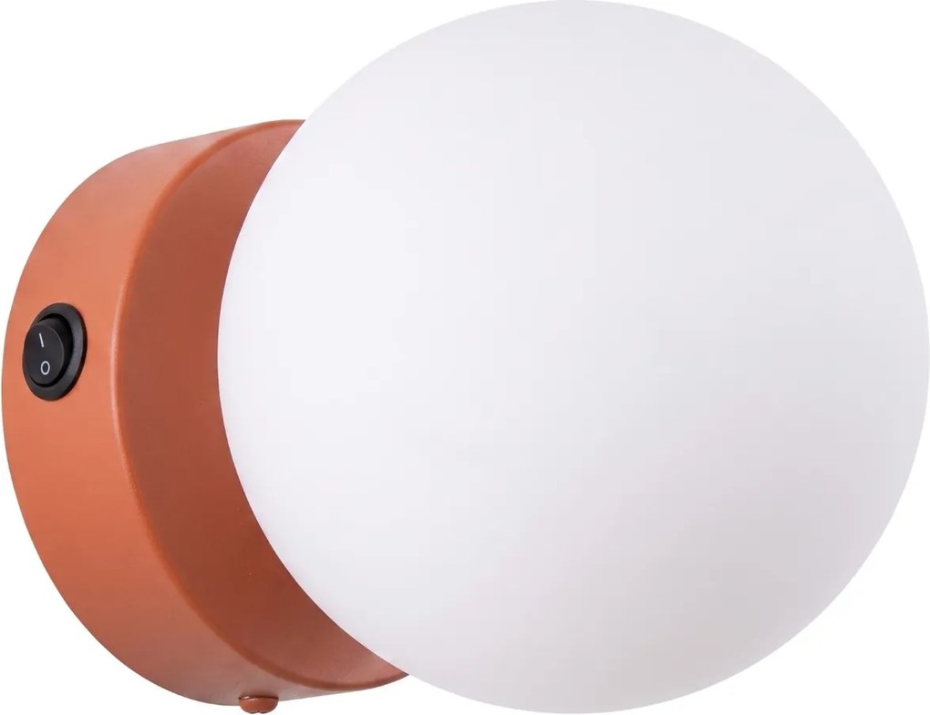 Sollux Lighting Nástěnné svítidlo YOLI 1 okrově červené s vypínačem