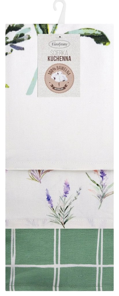 KUCHYŇSKÁ UTĚRKA LAVENDER SADA 3 KS 50X75 CM VZOROVANÉ