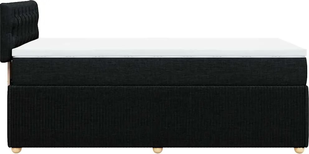 Box spring postel s matrací černá 90x190 cm textil 3287320