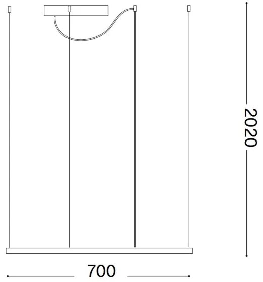 Ideal Lux - LED Lustr na lanku ORACLE SLIM LED/44W/230V 3000K 70x70 cm černá