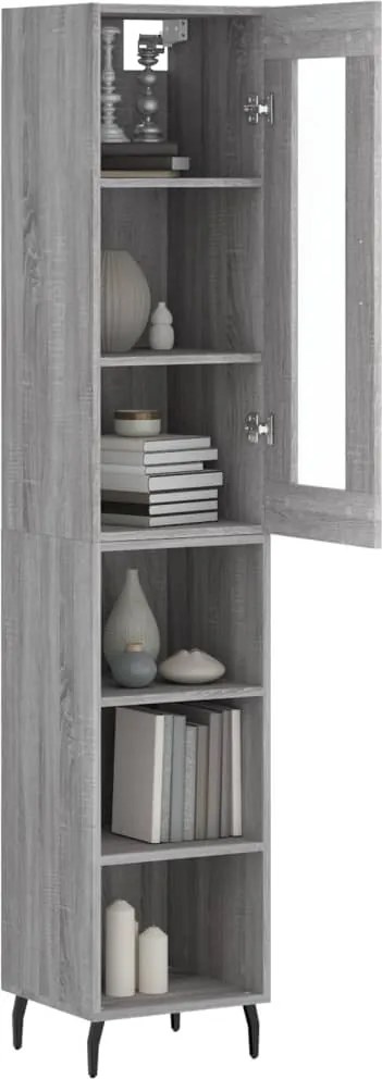 Skříň highboard šedá sonoma 34,5 x 34 x 180 cm kompozitní dřevo 3199383