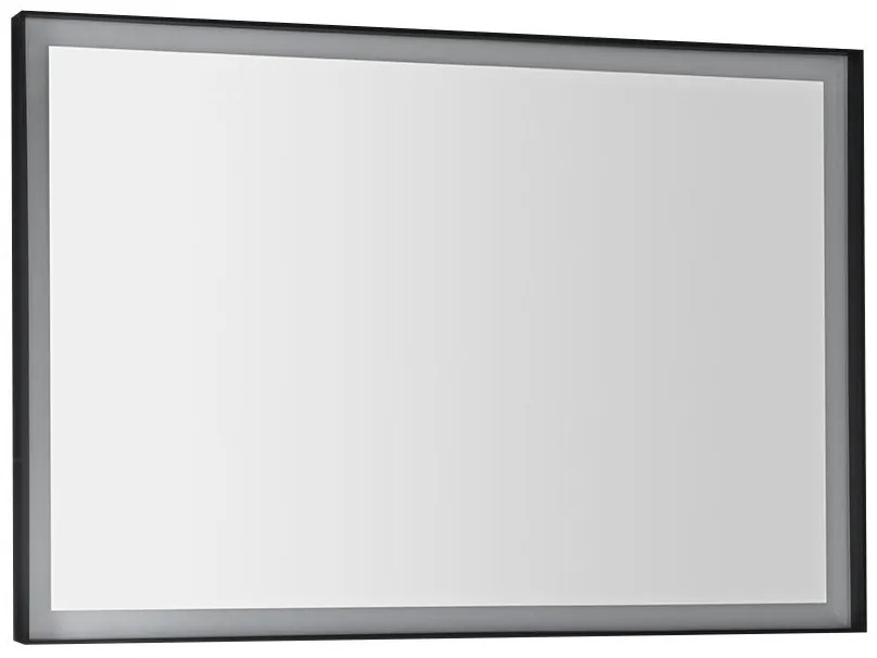 Sapho, SORT LED podsvícené zrcadlo 1000x700mm, černá mat, ST100