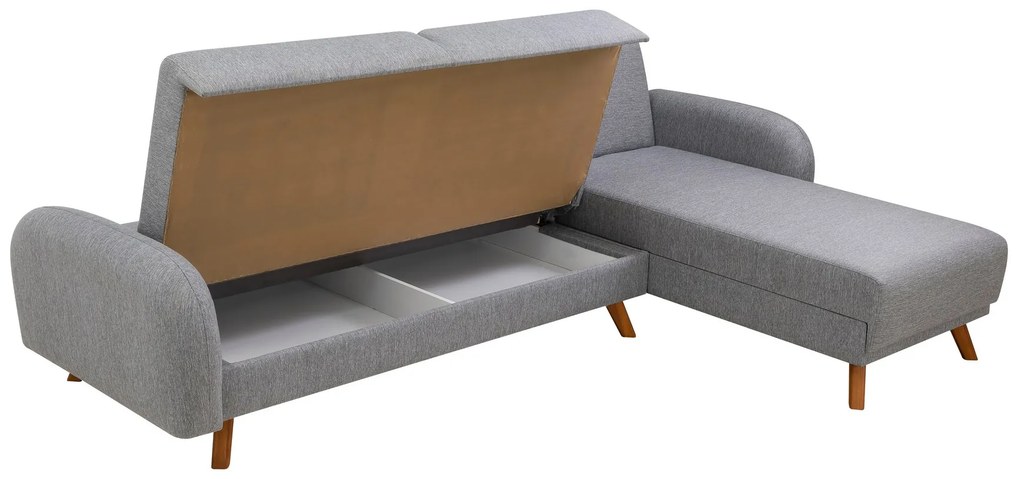 Hanah Home Rohová pohovka HERA šedá 237 cm