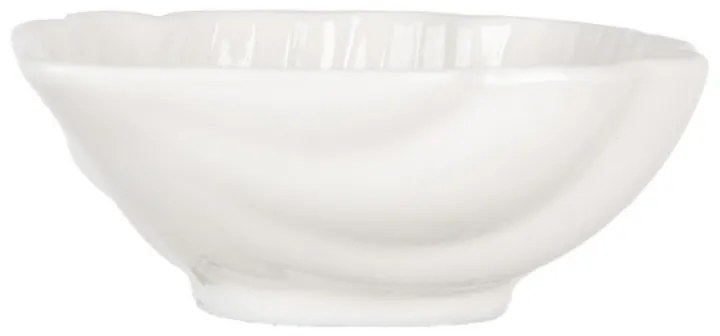 Bílá porcelánová miska ve tvaru mušle – 12x10x4 cm