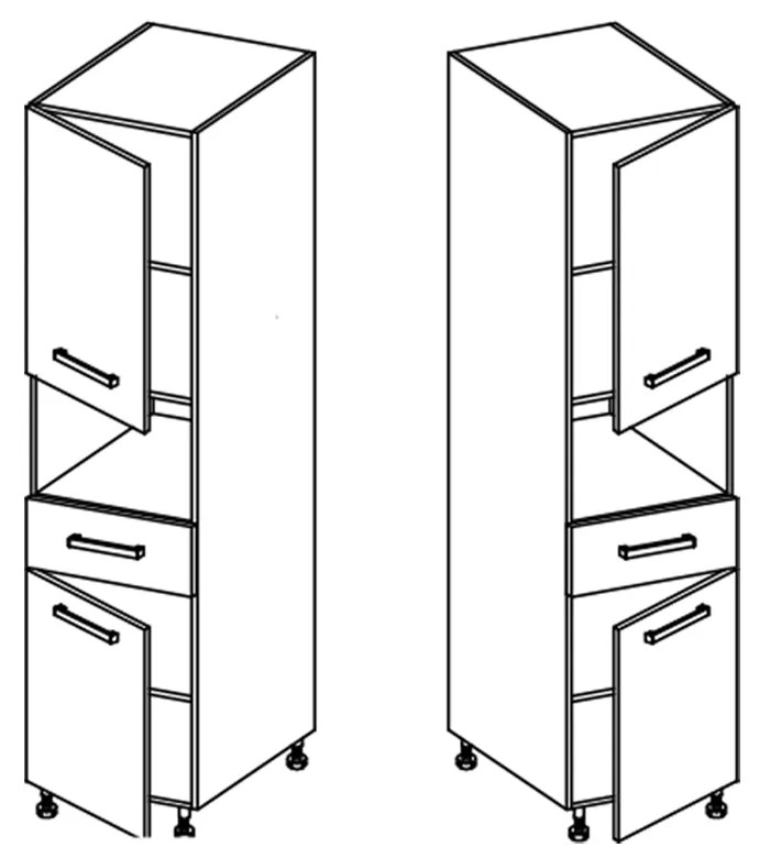 Kuchyňská linka GLAMOUR z | 270x260 cm | SE SOKLEM a s ostrůvkem 126x70 cm | zelená mat/artisan