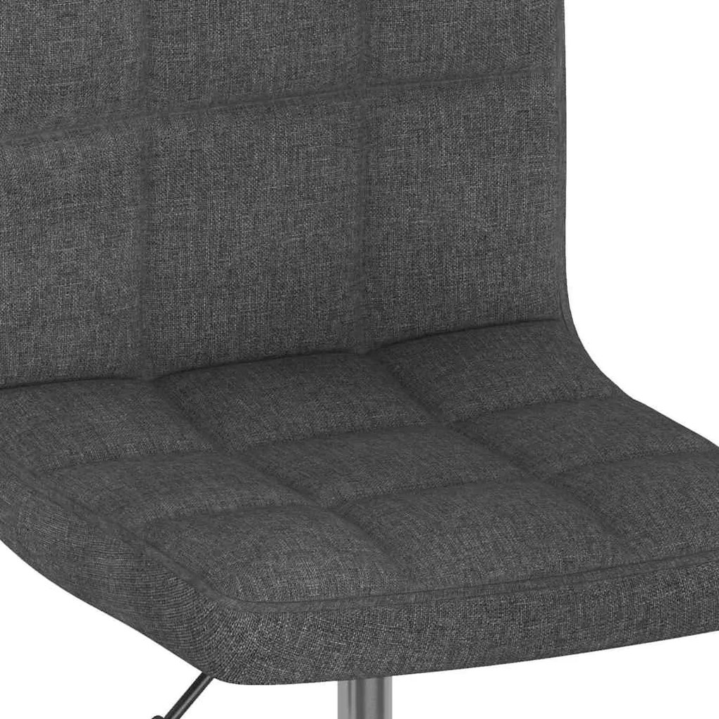Otočná jídelní židle tmavě šedá textil 3087469