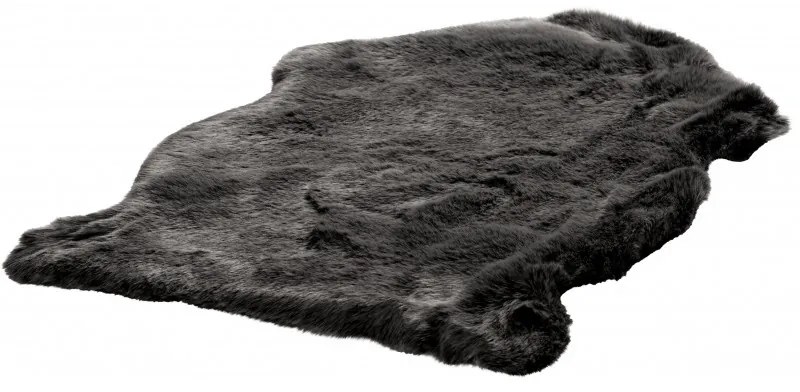 Obsession, Kusový koberec Samba 495 Anthracite (tvar kožešiny), 55x85 tvar kožešiny, šedá, ložnice