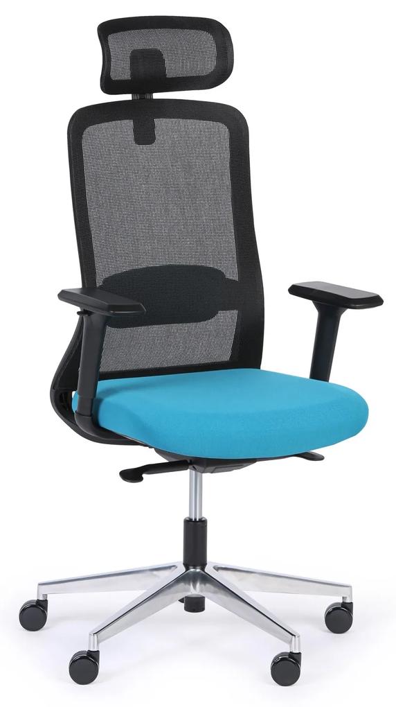 Kancelářská židle JILL 1+1 ZDARMA, černá/modrá