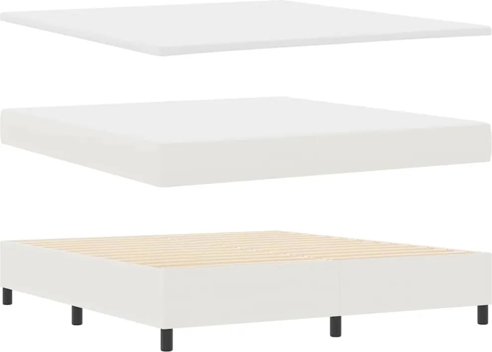 Postel s boxspringem Krémová a bílá 180 x 200 cm 3337479