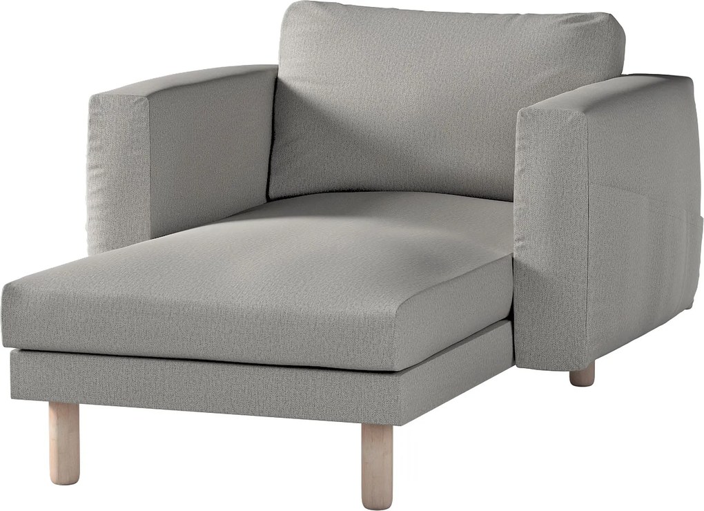 Potah na IKEA Norsborg šezlong s loketními opěrkami barva šedá látka pletený vzor