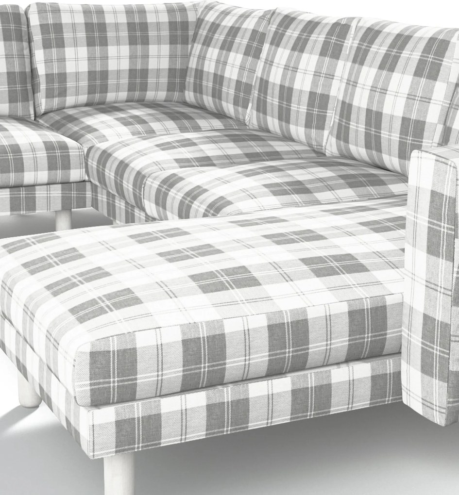 Potah na pohovku IKEA Norsborg rohová, 5-místná se šezlongem barva šedá látka pletený vzor, vzorované