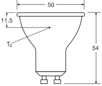 LED žárovka GU10 PAR16 OSRAM 4,7W (50W) teplá bílá (2700K) reflektor 36° stmívatelná