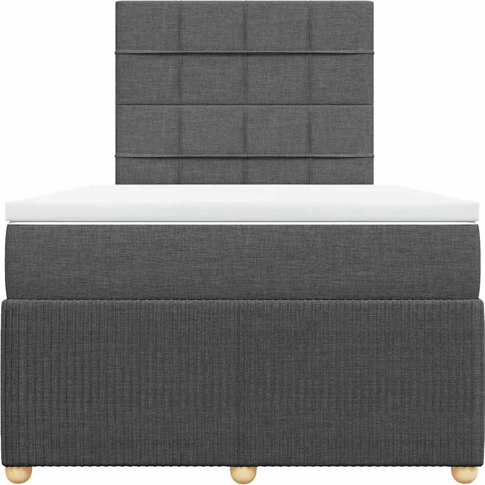 Box spring postel s matrací tmavě šedá 120x200 cm textil 3292024