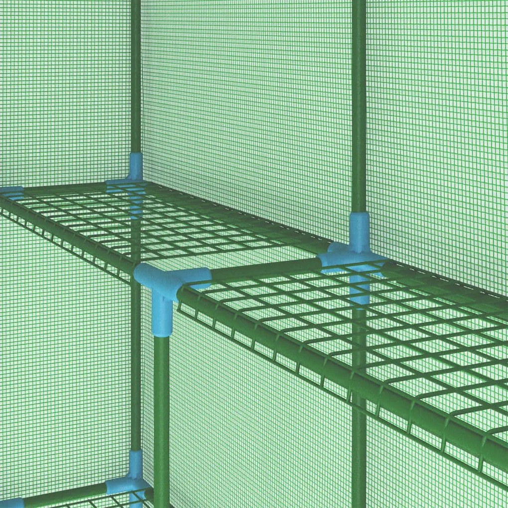 Skleník S Policemi Ocel 143 X 143 X 195 Cm