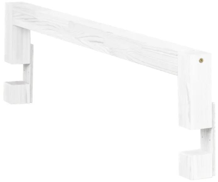Bílá bočnice z borovicového dřeva k posteli Benlemi Safety, délka 90 cm