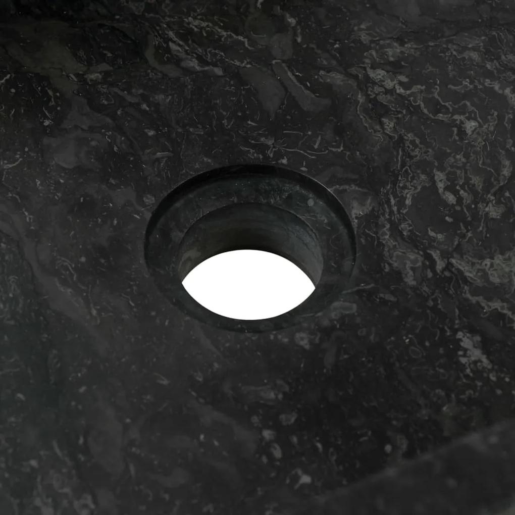 Koupelnová skříňka masivní teak s umyvadly mramor černá