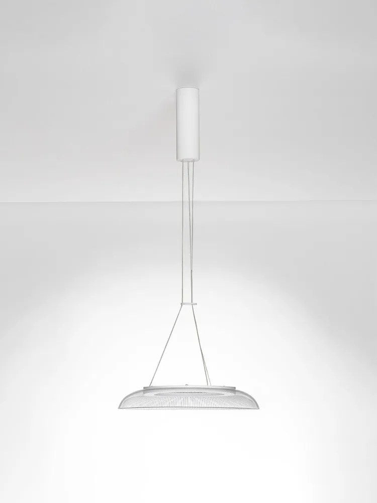 Matně bílé hliníkové LED závěsné svítidlo se stínidlem z akrylového skla ø 40 cm Mantle – Nova Luce