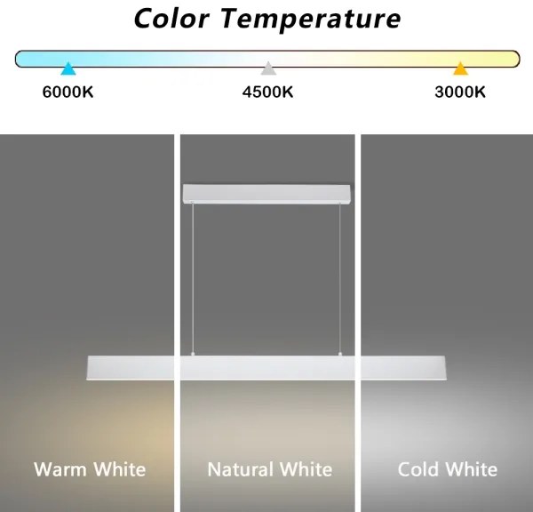 Brilagi - LED Stmív. lustr na lanku SLIMLINE LED/40W/230V 3000-6000K bílá + DO