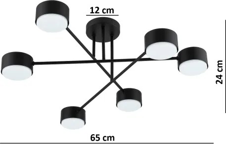 Brilagi - LED Přisazený lustr MONO 6xGX53/30W/230V černá