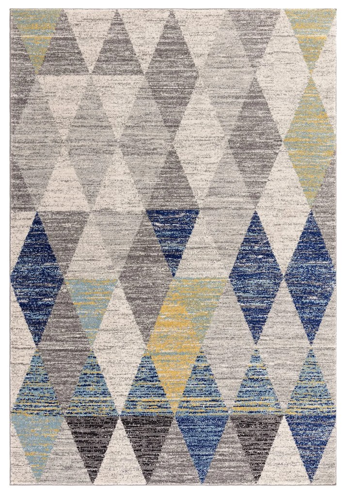 Tribeca Design Kusový koberec Jars Harlequin Blue Rozměry: 80x150 cm