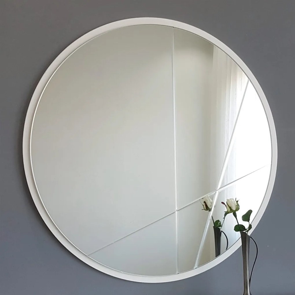 Kulaté nástěnné zrcadlo Lagas 60 cm stříbrné
