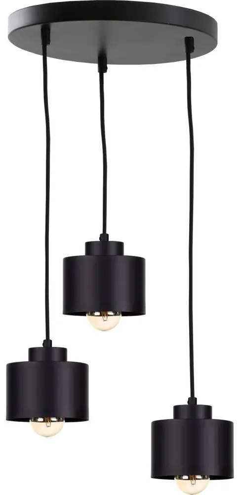 Keter Lighting Lustr na lanku SIMPLY BLACK 3xE27/60W/230V pr. 32 cm KE0072