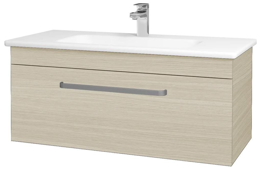 Dřevojas Koupelnová skříň ASTON SZZ 100 Varianta: N01 Bílá lesk / Úchytka T02 / N06 Lava