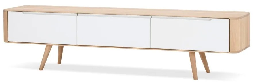 Televizní stolek z dubového dřeva Gazzda Ena, 180 x 55 x 45 cm