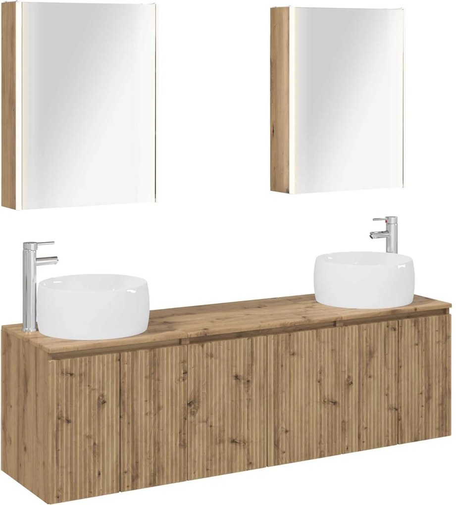 Sada koupelnových skříněk 5 ks Dub artisan Kompozitní dřevo 3406534
