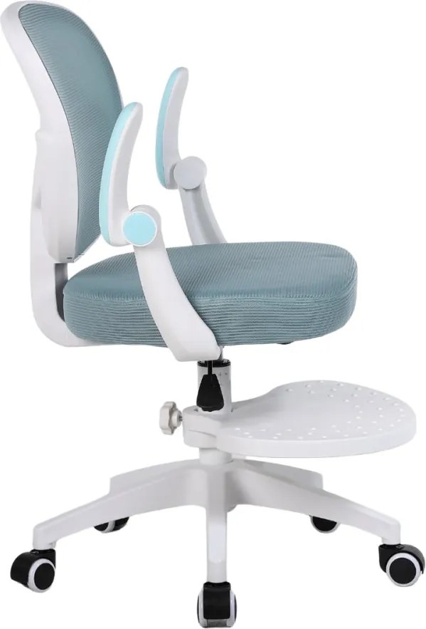 Dětská otočná židle Neoseat JUNI 008 s podnoží — látka, modrá