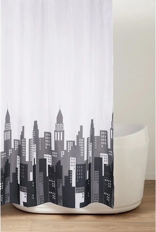 Aqualine Aqualine, Sprchový závěs 180x200cm, polyester, kruhy, ZV030