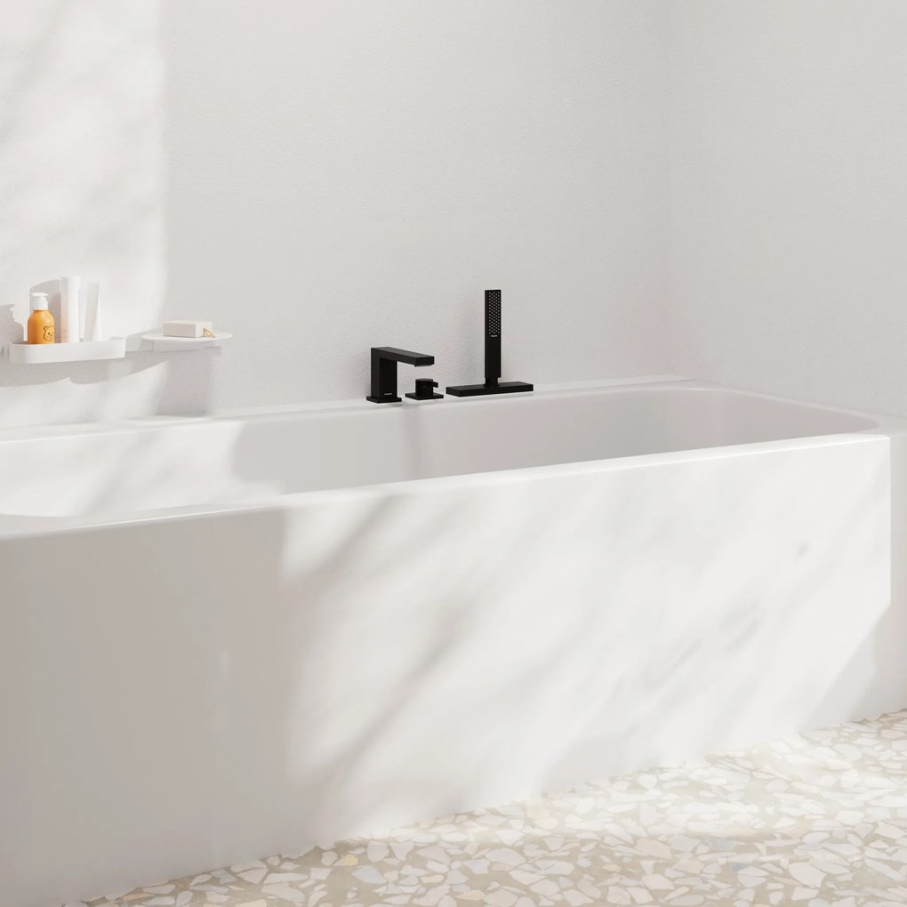 Hansgrohe Tecturis E, 3-otvorová baterie na okraj vany, černá matná, HAN-73443670