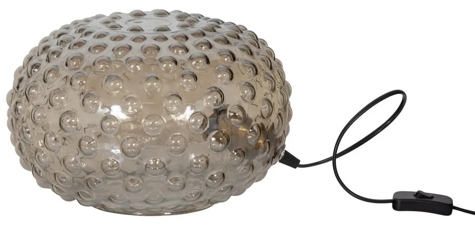 Béžová stolní lampa se skleněným stínidlem (výška 20 cm) Soap – BePureHome