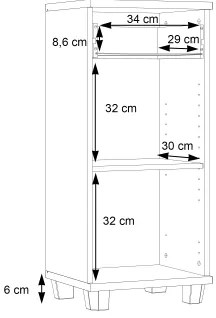 Koupelnová skříňka VENOM antracit/hnědá