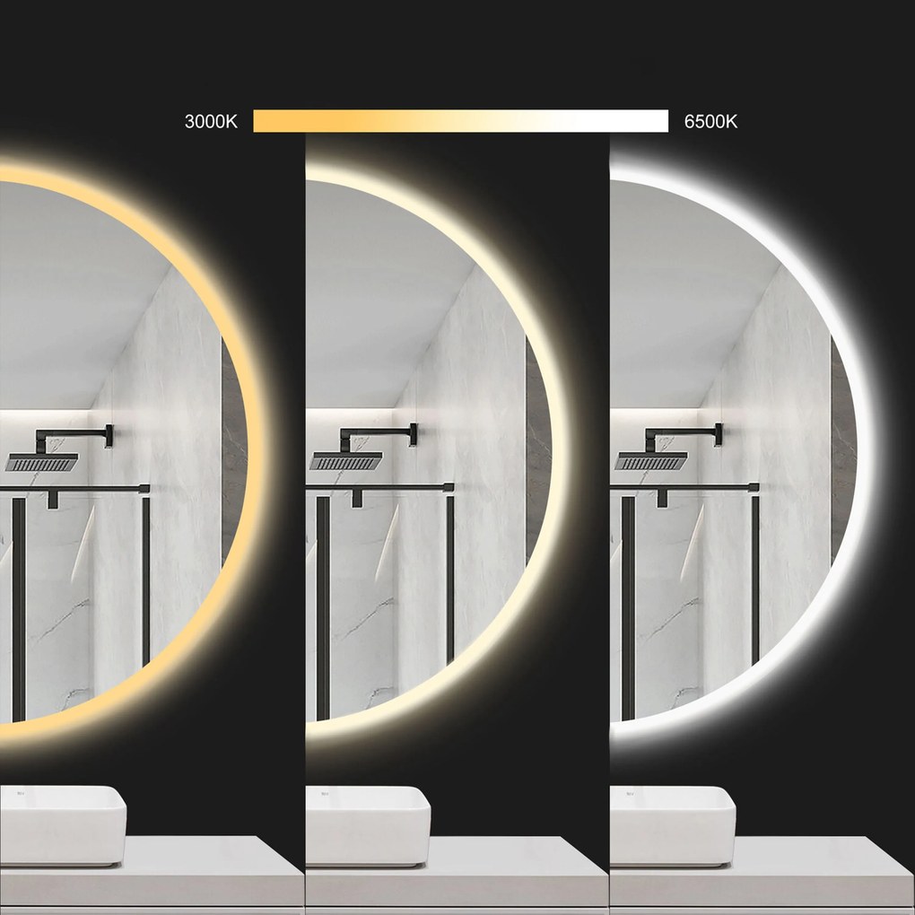 Rea Rea, Zrcadlo LED 50cm HZJ050, HOM-02820