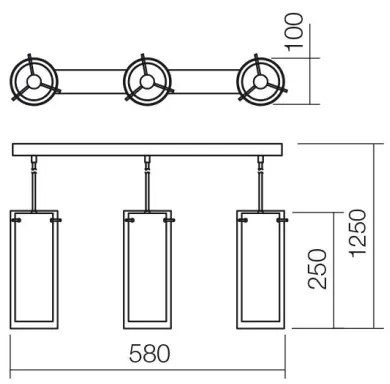 Redo 01-1257 - Lustr na lanku QIPAO 3xE27/42W/230V