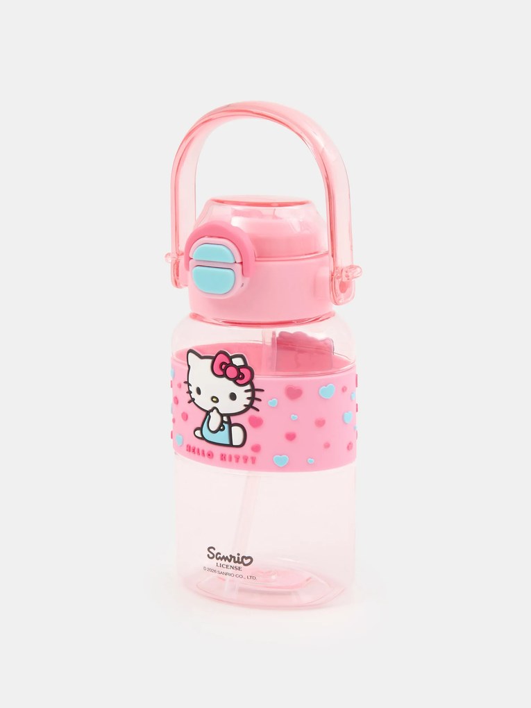 Sinsay - Láhev na pití s držadlem a brčkem Hello Kitty - vícebarevná