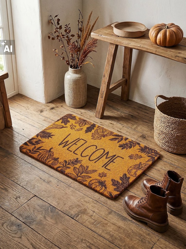 Sinsay - Rohožka s nápisem Welcome - krémová