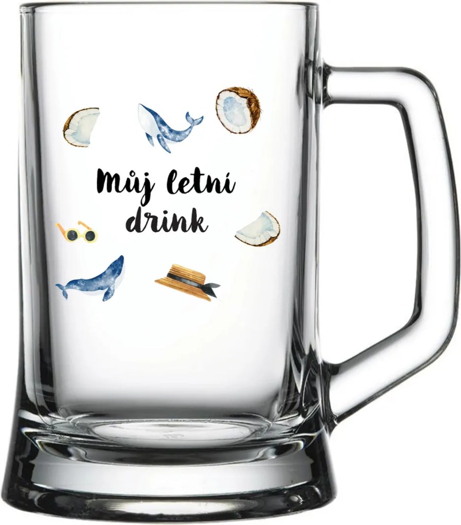 Personalizovaná pivní sklenice s letním mixem