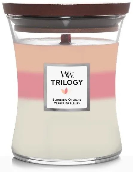 Svíčka woodwick trilogy blooming orchard 275 g