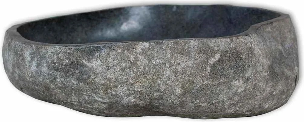 Koupelnová skříňka s umyvadly z říčního kamene masivní teak 3096583