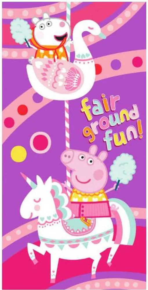 Bavlněná plážová osuška Prasátko Peppa na pouti