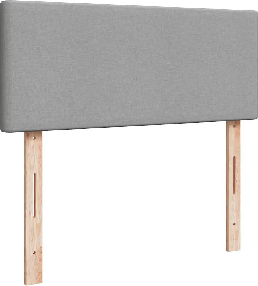 Box spring postel s matrací světle šedá 120x190 cm textil 3285820