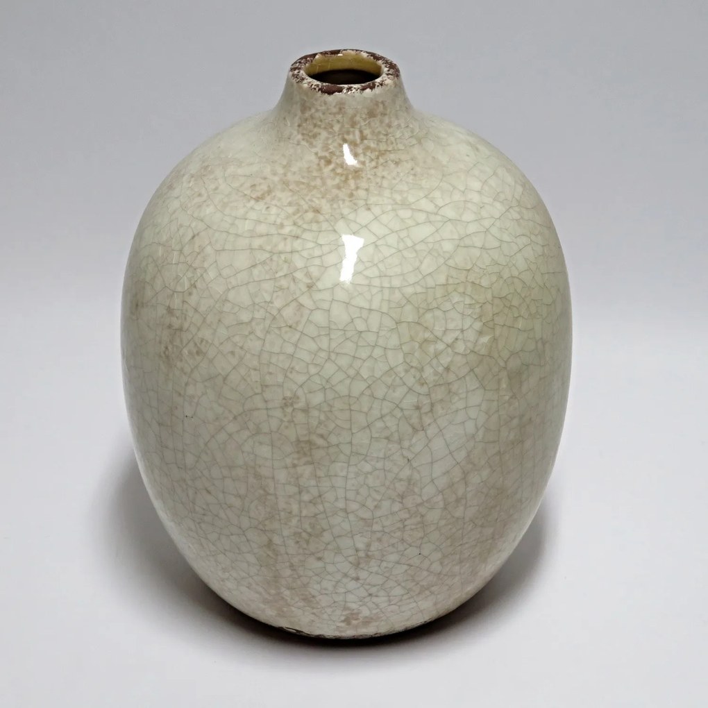 Váza krémová glazura 30,5cm